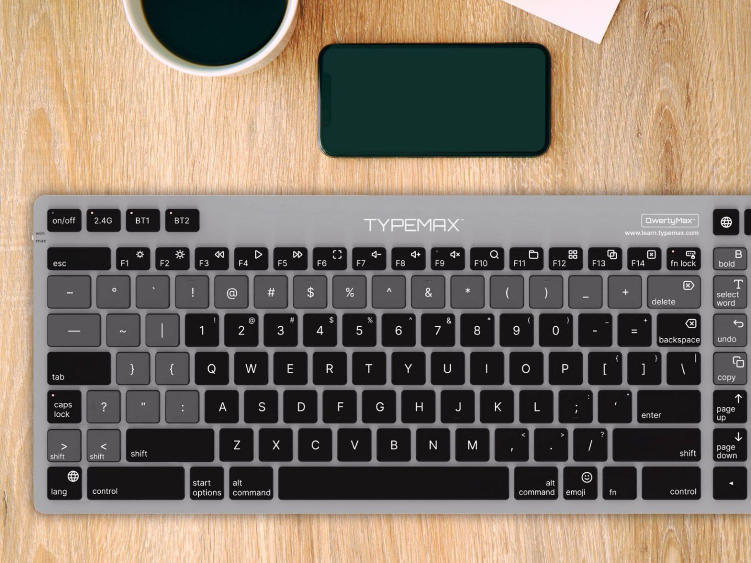 Streamline your workflow with QwertyMax’s dedicated symbol row, putting ...